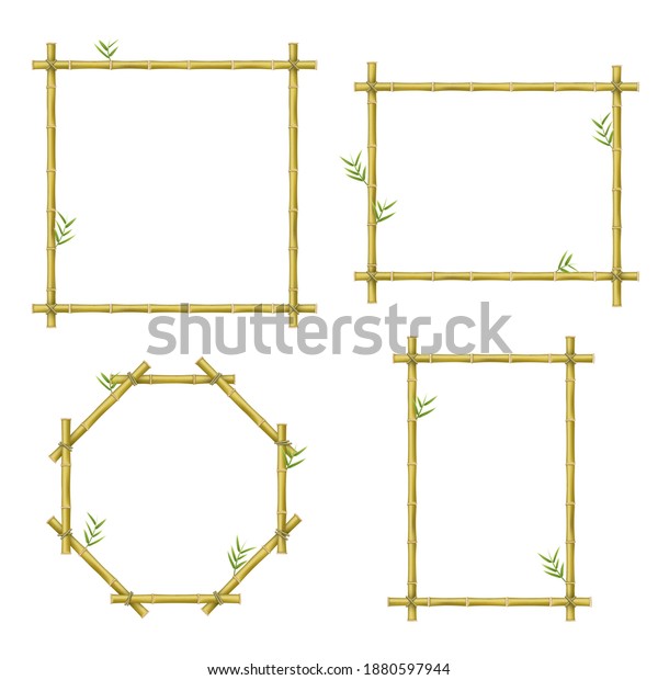 Bamboo Design Picture Border Frame Decoration Stock Vector (Royalty ...