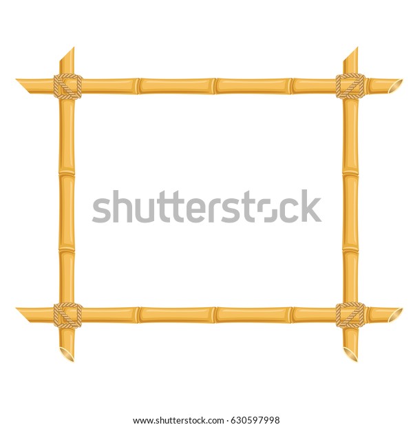 Bamboo Frame Place Text Isolated Vector Stock Vector (Royalty Free ...