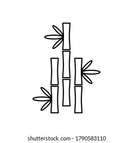 Bamboo Line Icon Vector Simple Design Stock Vector (Royalty Free ...