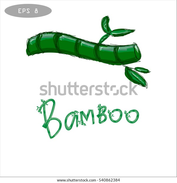 Bamboo Logo Symbol Stylized Stock Vector (Royalty Free) 540862384 ...