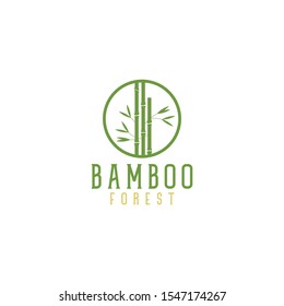 Iconic Bamboo Coffee Circle Logo Design Stock Vector (Royalty Free) 1842861343