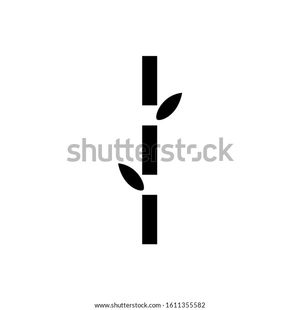 Bamboo Tree Icon On White Background Stock Vector (Royalty Free ...