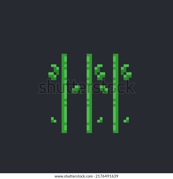Bamboo Tree Pixel Art Style 库存矢量图（免版税）2176491639 | Shutterstock