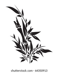 Bamboo Tree Silhouettes Vector Illustration Stock Vector (Royalty Free ...