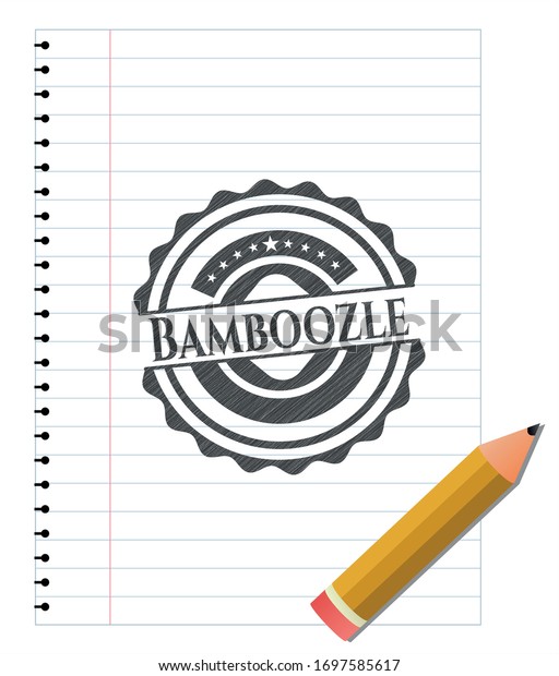 Bamboozle Emblem Pencil Effect Vector Illustration Stock Vector ...