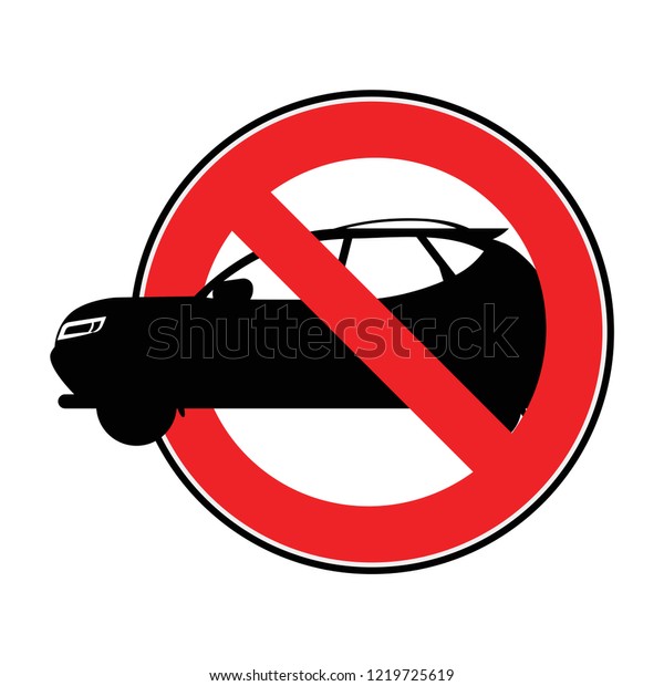 Ban Car Day Without Car Forbidding Stock Vector (Royalty Free ...
