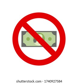 Ban Cash Payment Icon Avoid Pay Stock Vector (Royalty Free) 1740927584 ...