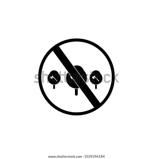 Ban On Cutting Down Trees Icon Stock Vector (Royalty Free) 1039296184