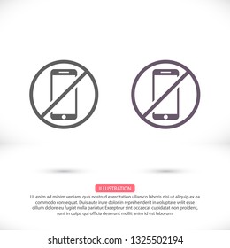 Ban On Phone Icon Vector Stock Vector (Royalty Free) 1325502194 ...