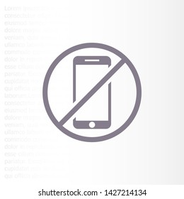 Ban On Phone Icon Vector Stock Vector (Royalty Free) 1262338075