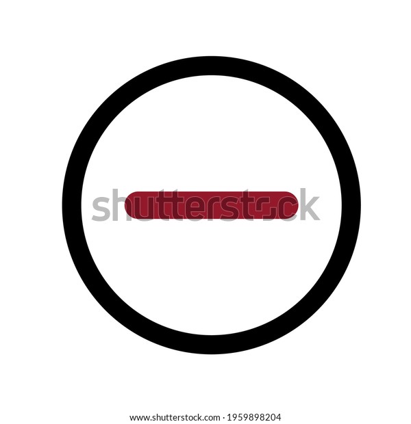 Ban Outline Vector Icon Traffic Road Stock Vector (Royalty Free ...