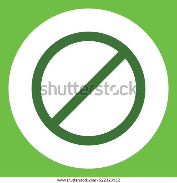 Ban Stop Sign Simple Green Icon Stock Vector (Royalty Free) 522323362 ...