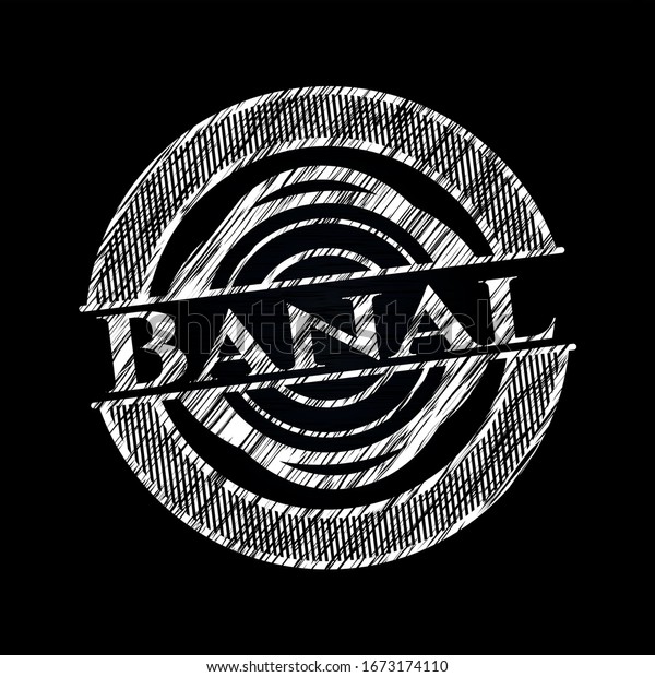 Banal On Chalkboard Vector Illustration Detailed Stock Vector (Royalty ...