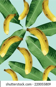 Banana Background Vectorillustration Stock Vector (Royalty Free ...