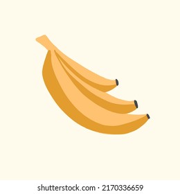 Banana Branch Vector Fresh Simple Illustration Stock Vector (Royalty ...