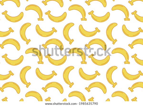 Banana Cartoon Vector Banana Pattern Wallpaper Stock Vector (Royalty ...