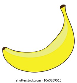 2d Fruit Vector Fresh Ripe Banana Stock Vector (Royalty Free) 1796069767
