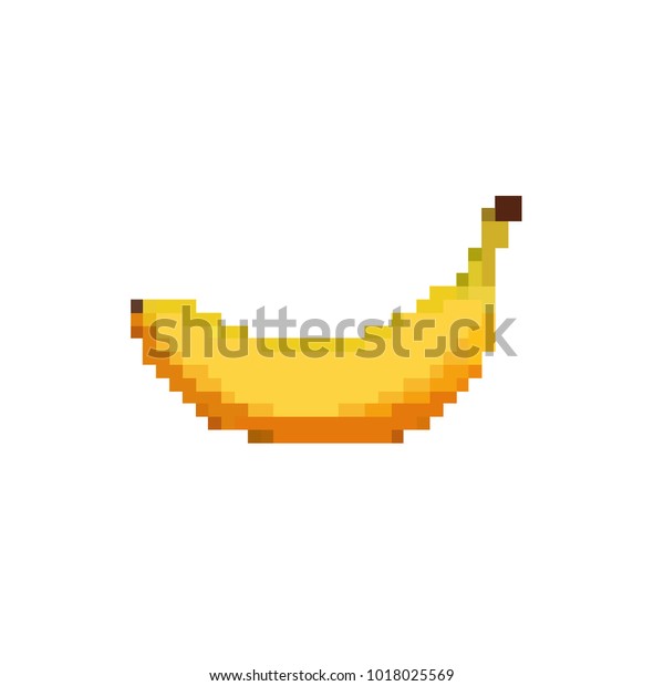 Banana Pixel Art 8 Bit 16 Stock Vector (Royalty Free) 1018025569