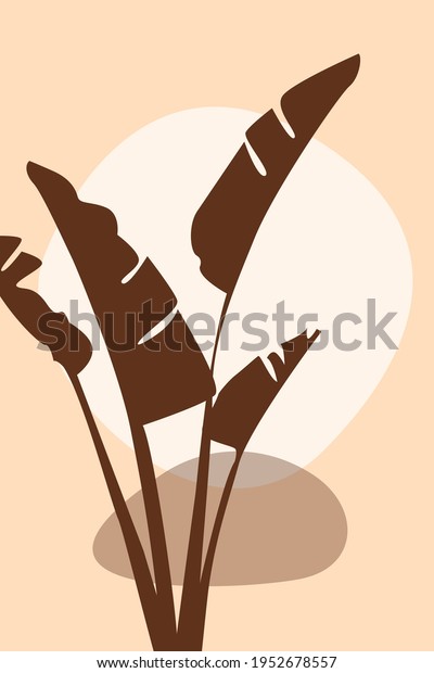 Banana Plant Boho Pattern Background Boho Stock Vector (Royalty Free ...