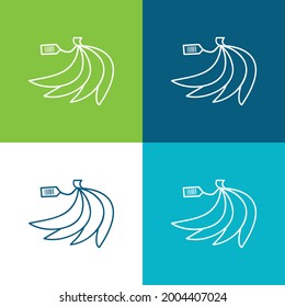 Bananas Barcode On Label Flat Four Stock Vector (Royalty Free ...