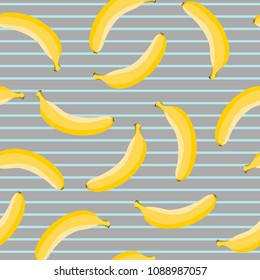 Bananas Seamless Backgroundvector Illustration Stock Vector (Royalty ...