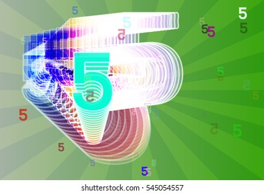 Band 5 Pretty Five Around Number Stock Vector (Royalty Free) 545054557 ...