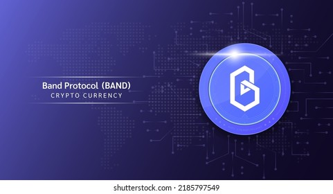 Band Protocol Coin Cryptocurrency Token Symbol Stock Vector (Royalty ...