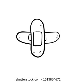Bandage Doodle Hand Drawing Vector Stock Vector (Royalty Free) 1513884671