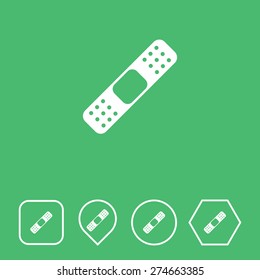 Bandage Icon On Flat Ui Colors Stock Vector (Royalty Free) 274663385 ...