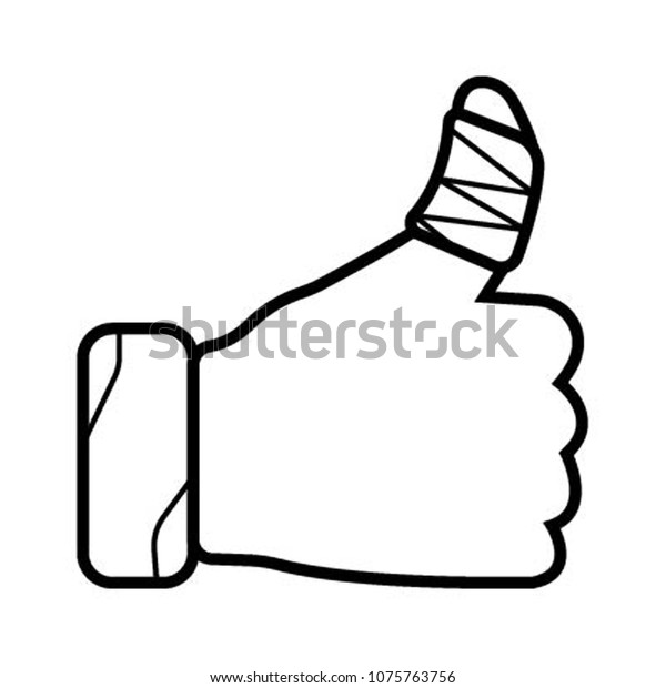 Bandaged Finger Icon Vector Stock Vector (Royalty Free) 1075763756 ...