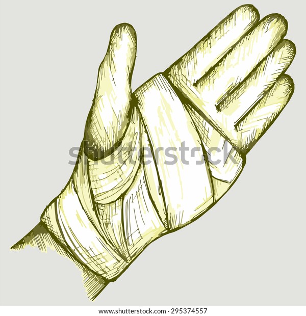 Bandaged Injured Hand Vector Image Stock Vector (Royalty Free ...