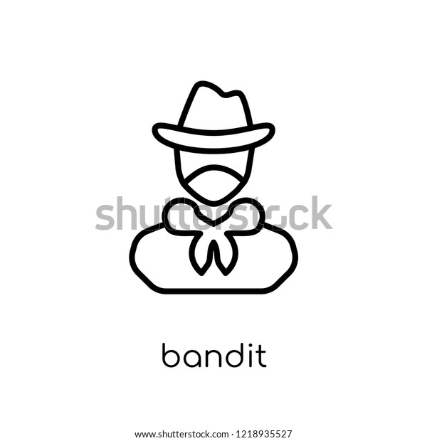 Bandit Icon Trendy Modern Flat Linear Stock Vector (Royalty Free ...