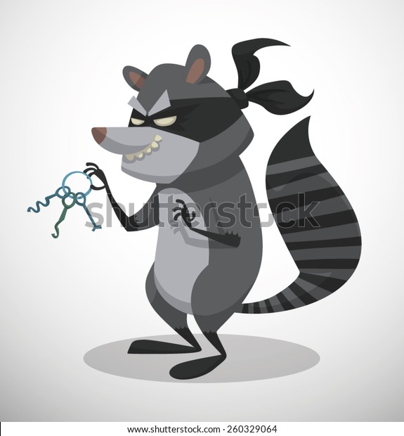 Bandit Raccoon Vector Stock Vector (Royalty Free) 260329064 | Shutterstock