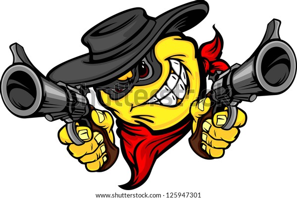 Bandit Smile Face Vector Image Aiming: vector de stock (libre de ...