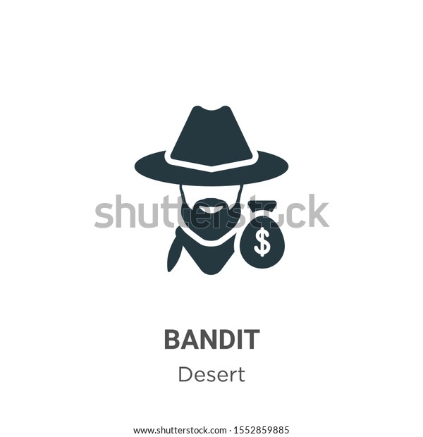 Bandit Vector Icon On White Background Stock Vector (Royalty Free ...