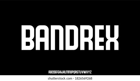 Bandrex Bold Display Condensed Font Vector Stock Vector (Royalty Free ...