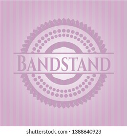 Bandstand Pink Emblem Retro Vector Illustration Stock Vector (Royalty ...