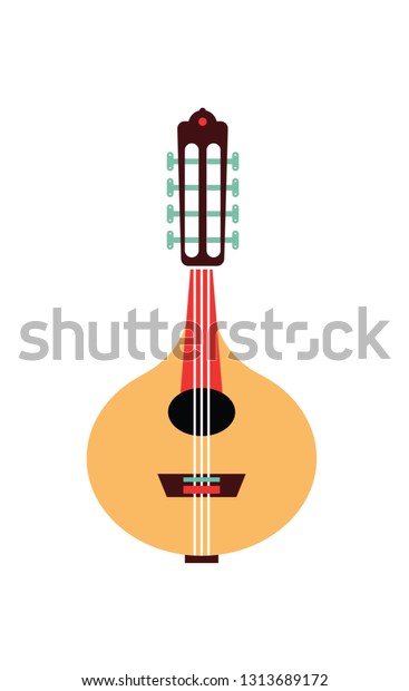 Bandurria Flat Vector Style Spanish Musical Stock Vector (Royalty Free ...