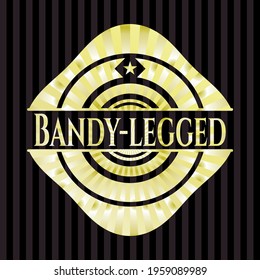 Bandylegged Gold Shiny Badge Vector Illustration 스톡 벡터(로열티 프리 ...