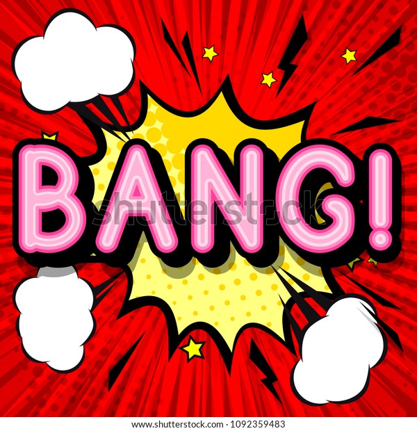 Bang Pop Art Expression Retro Background Stock Vector (Royalty Free ...