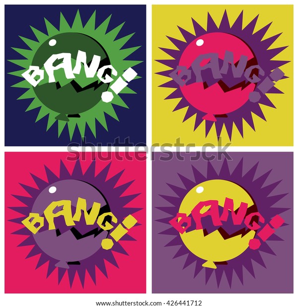 Bang Word Icon Graphical Representation Specific Stock Vector (Royalty ...