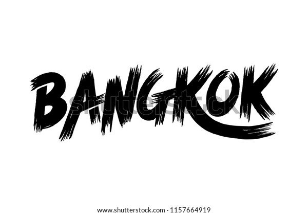 Bangkok Typography Design Vector Tshirt Poster Stock Vector (Royalty ...