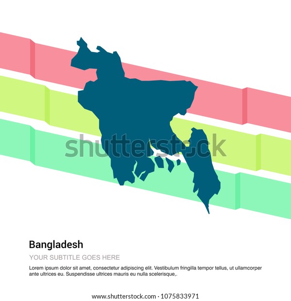 Bangladesh Map Design White Background Vector 库存矢量图（免版税）1075833971 ...