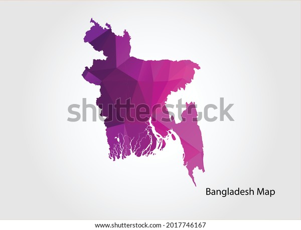 Bangladesh Map Pink Color On White 库存矢量图（免版税）2017746167 | Shutterstock