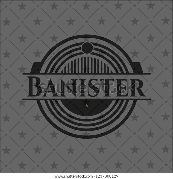 Banister Realistic Black Emblem Stock Vector (Royalty Free) 1237300129 ...