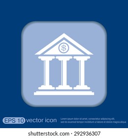 Illustration Vector Graphic Bank Building Icon Stock Vector (Royalty ...