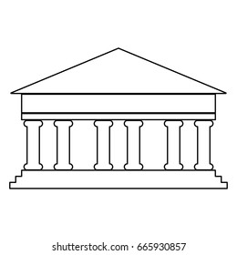 Institution Line Drawing Stock Vector (Royalty Free) 1218387094 ...