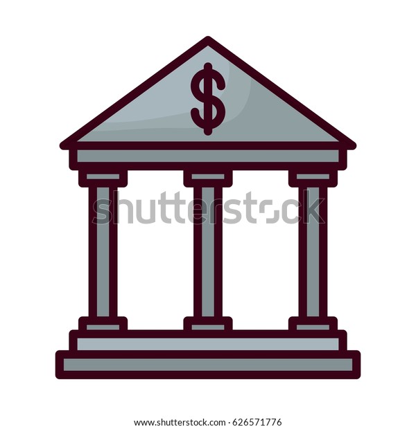 Bank Building Icon Stock Vector (Royalty Free) 626571776 | Shutterstock