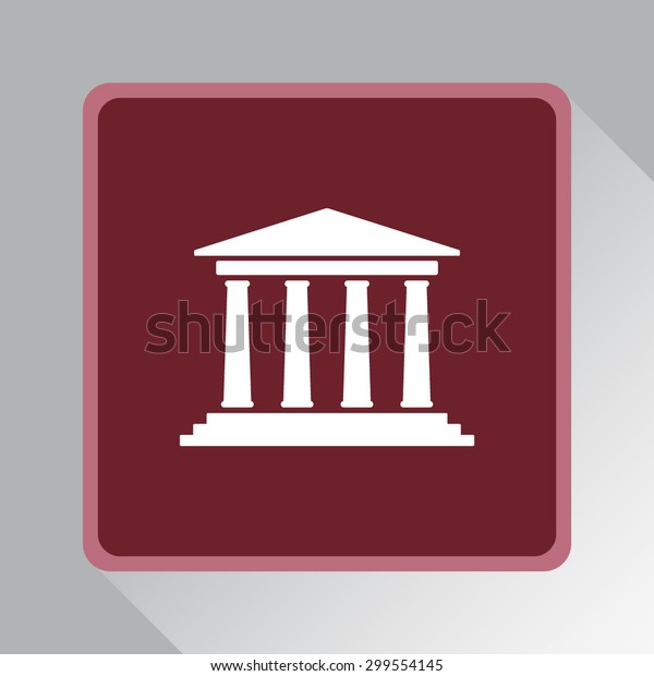 Bank Building Sign Icons Vector Illustration Stock Vector (Royalty Free ...