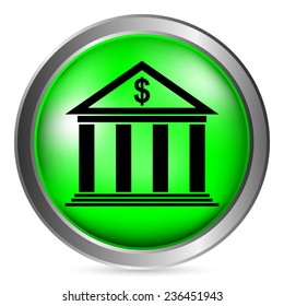 Bank Button On White Background Vector Stock Vector (Royalty Free ...